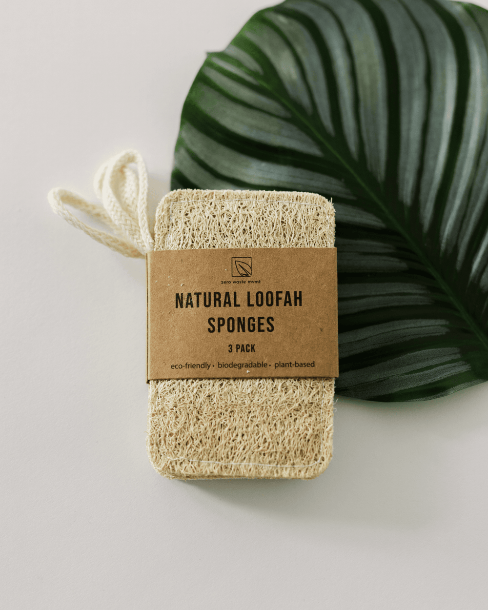 3 Pack Natural Loofah Sponge – Zero Waste MVMT